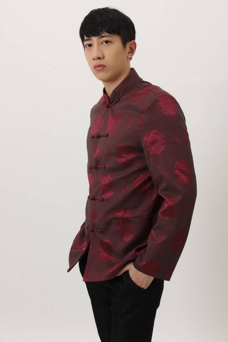Chinese Traditional Rayon Jacket - Maroon