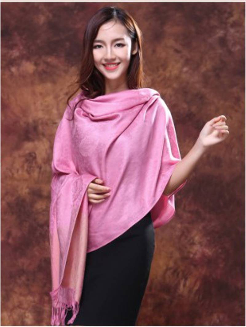 Jacquard tassel Long Shawl