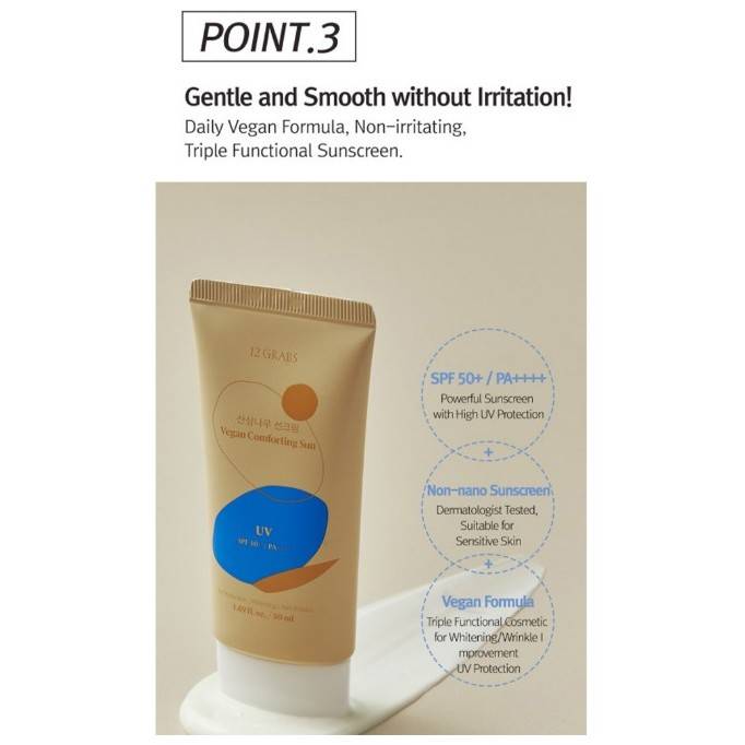 12 Grabs Vegan Comforting Sun SPF50++