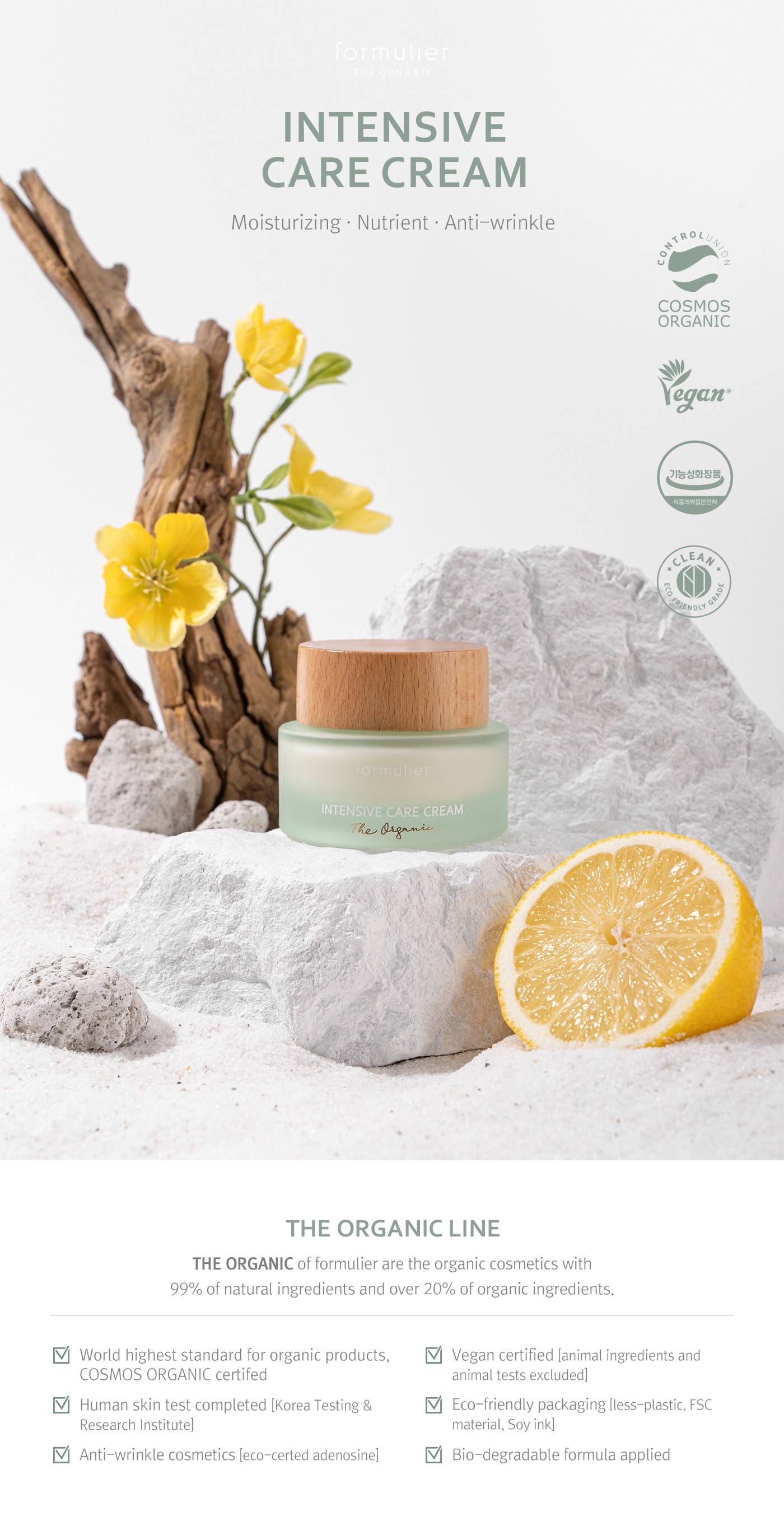 Formulier Organic Intensive Care Cream 50g